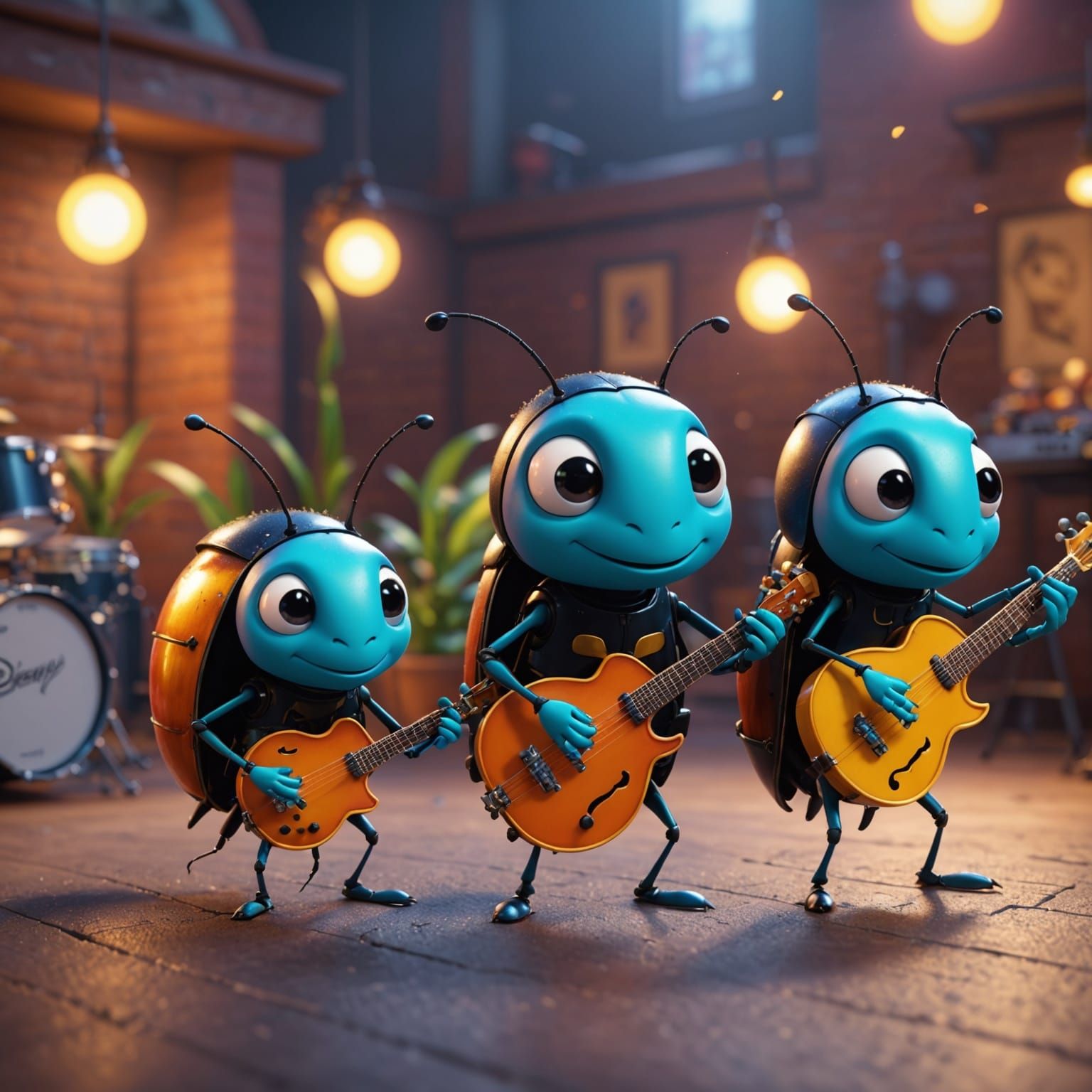 The beatles - CGI Beetles Rock Band in Vibrant 4K