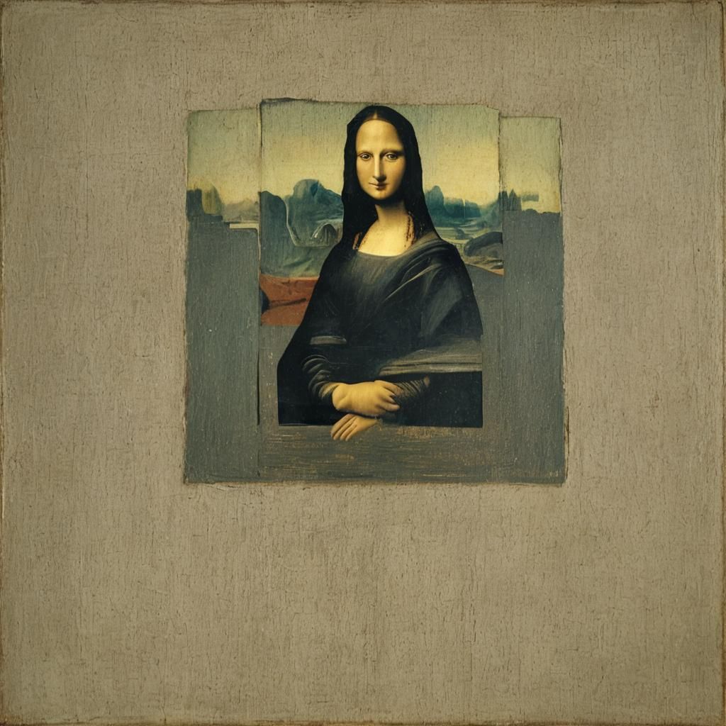 mona lisa makes a painting - AI Generated Artwork - NightCafe Creator