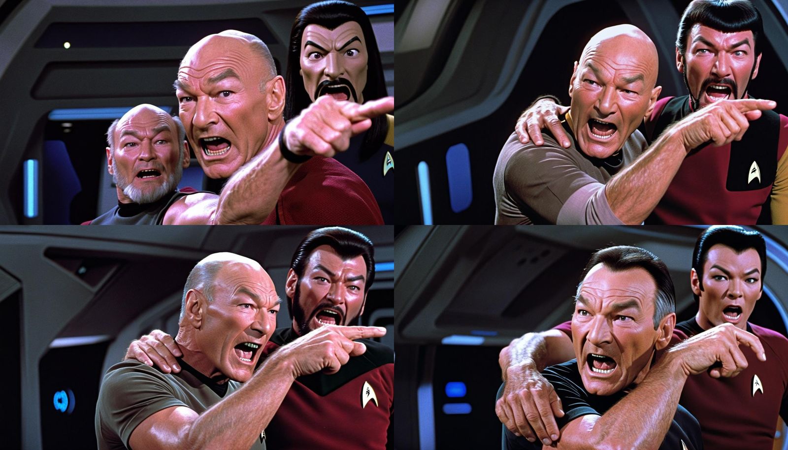 bald Patrick Stewart from Star Trek: The Next Generation, no beard ...