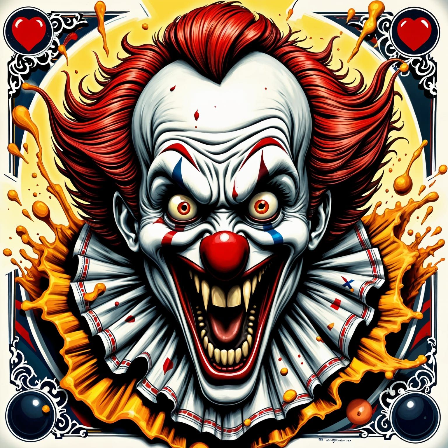 Corrupted Clown 9 - Eccentric Clown Shatters Joker Card in a...