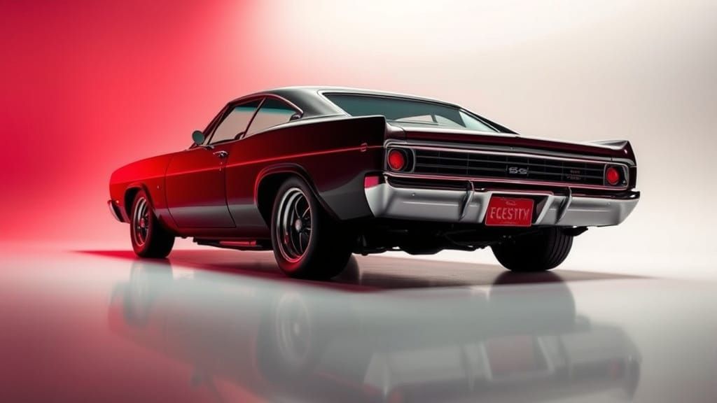 Retro-Futuristic Muscle Car in Gasser Stance - AI Art