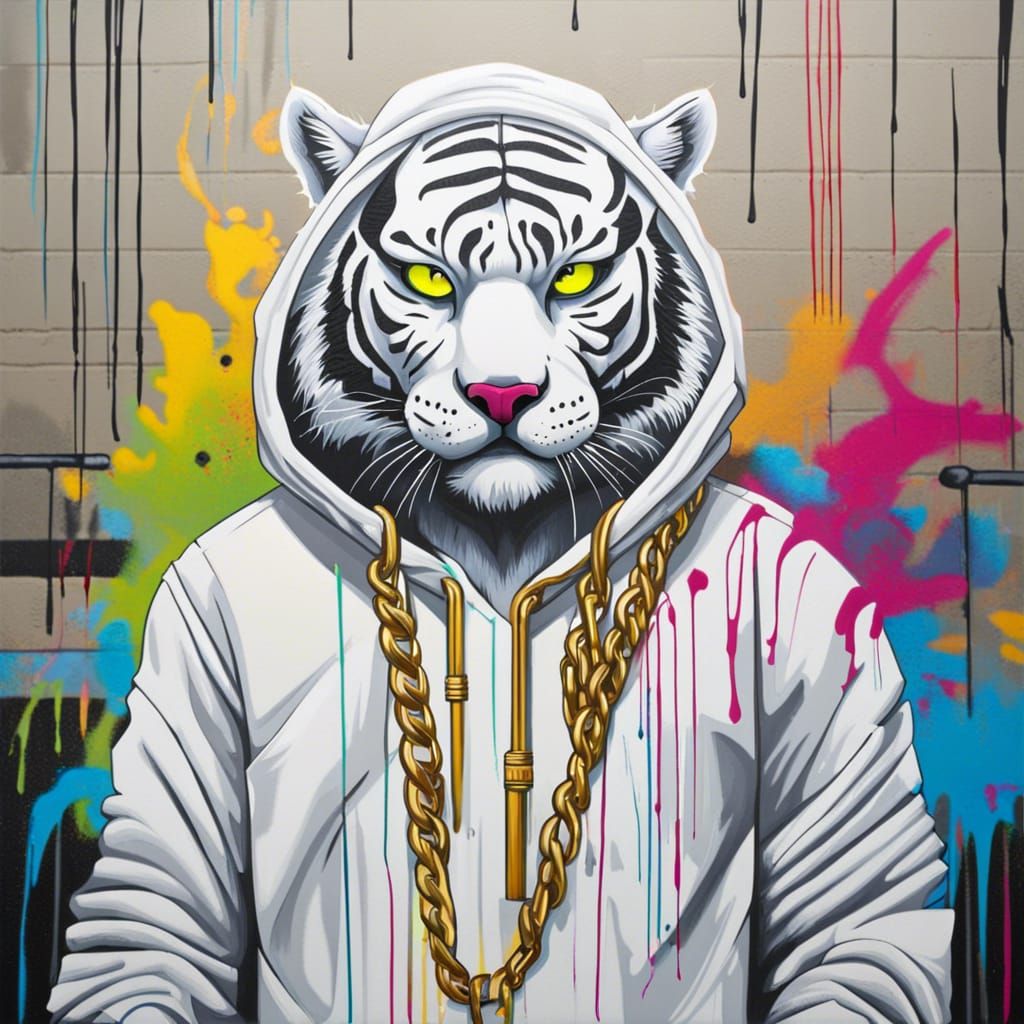Dripped out tiger - AI Generated Artwork - NightCafe Creator