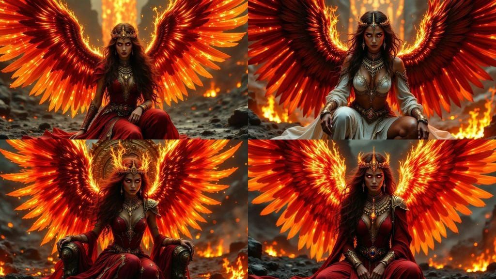 Flame Angel - Ancient Egyptian Angel of Fire Reigns Supreme