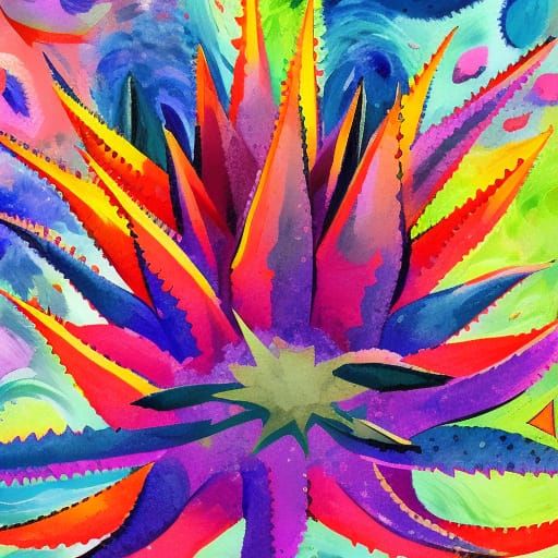 grafted moon cactus, highly detailed, bright colors, spikey, vector ...