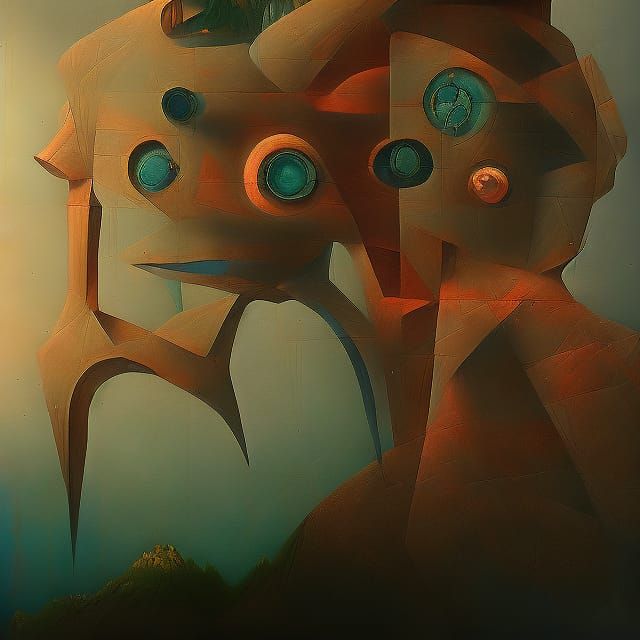 double exposure, superimposition of head and tree perfectly blended ...