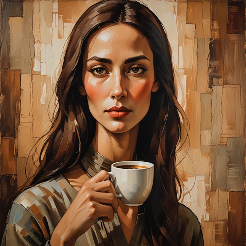 A Lady with a Tea Cup - Elegant Lady Sips Tea in Soft, Warm ...