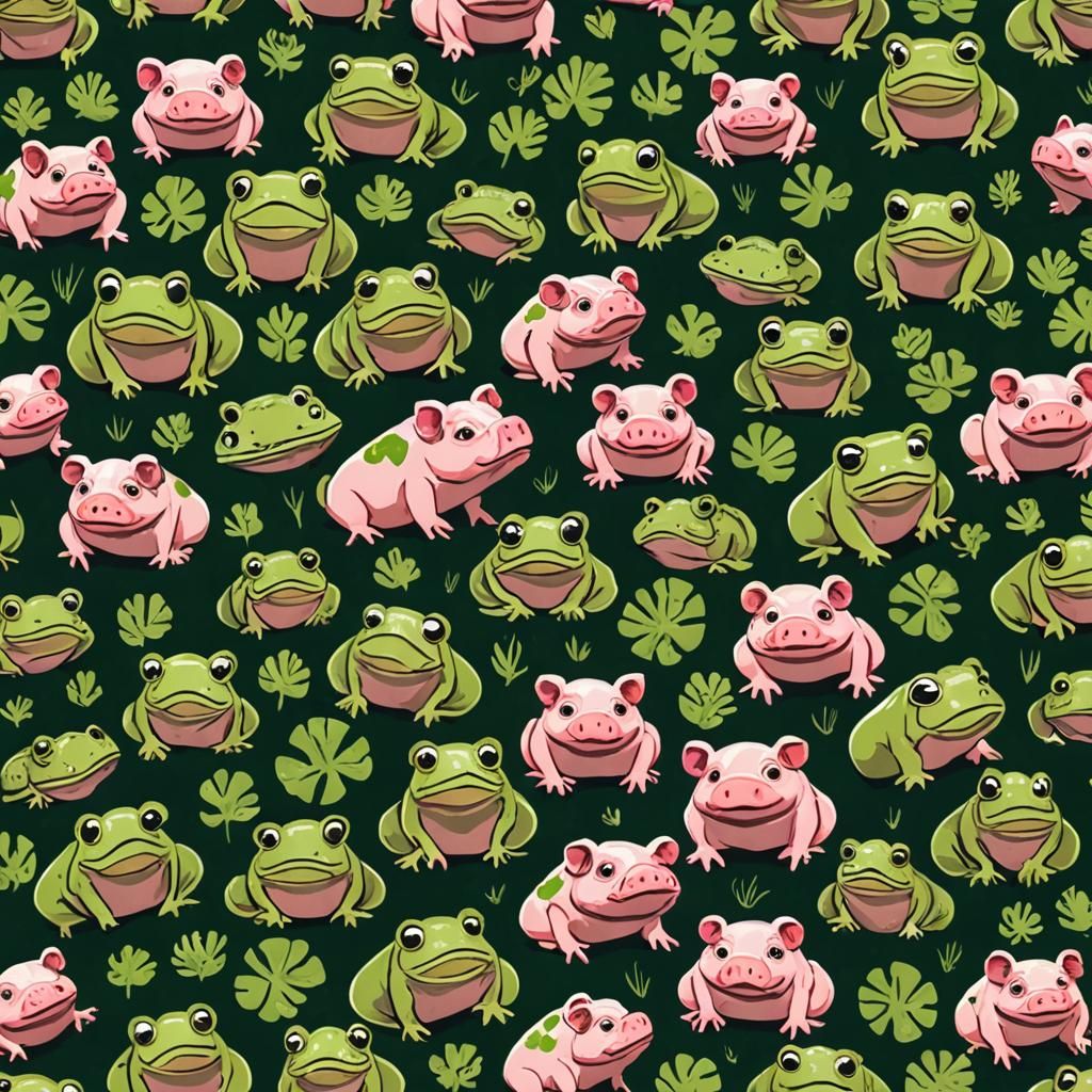 pig frogs - AI Generated Artwork - NightCafe Creator