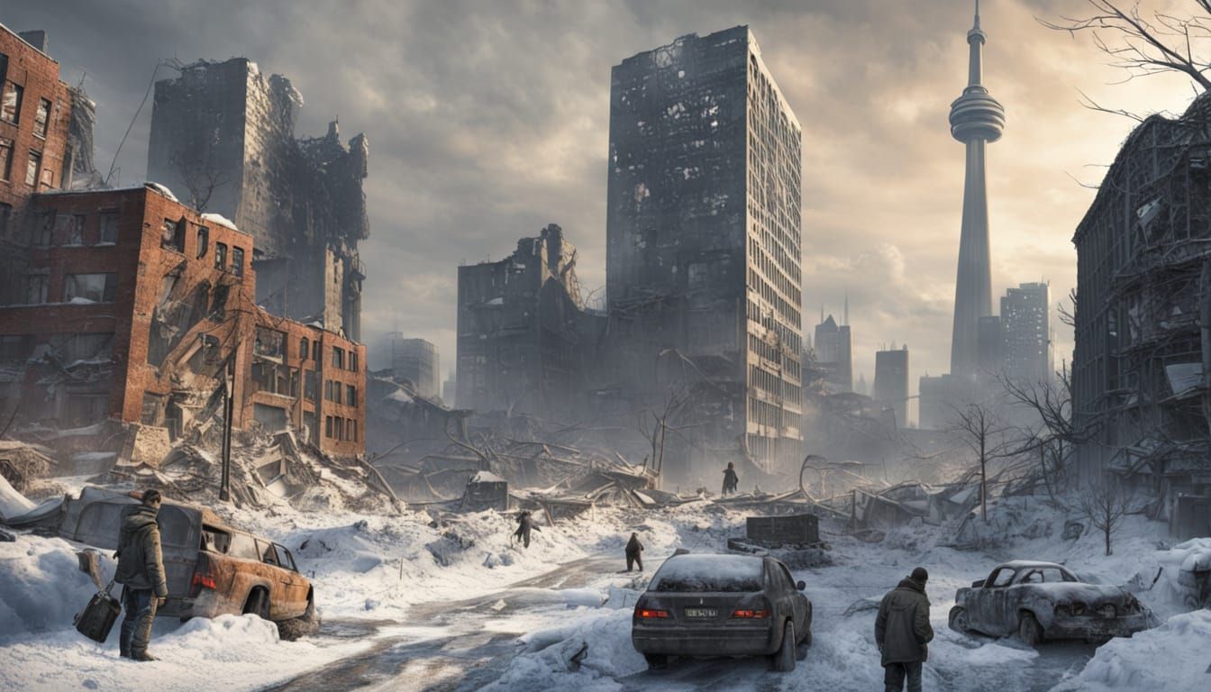 Post Apocalyptic Toronto Winter Ruins in Fallout S... - AI Art