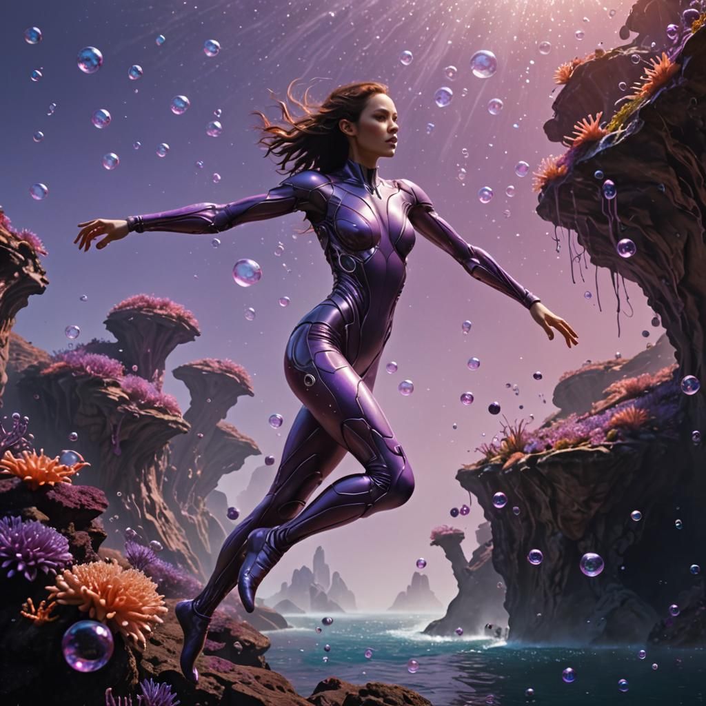 Immersed in alien beauty - AI Generated Artwork - NightCafe Creator