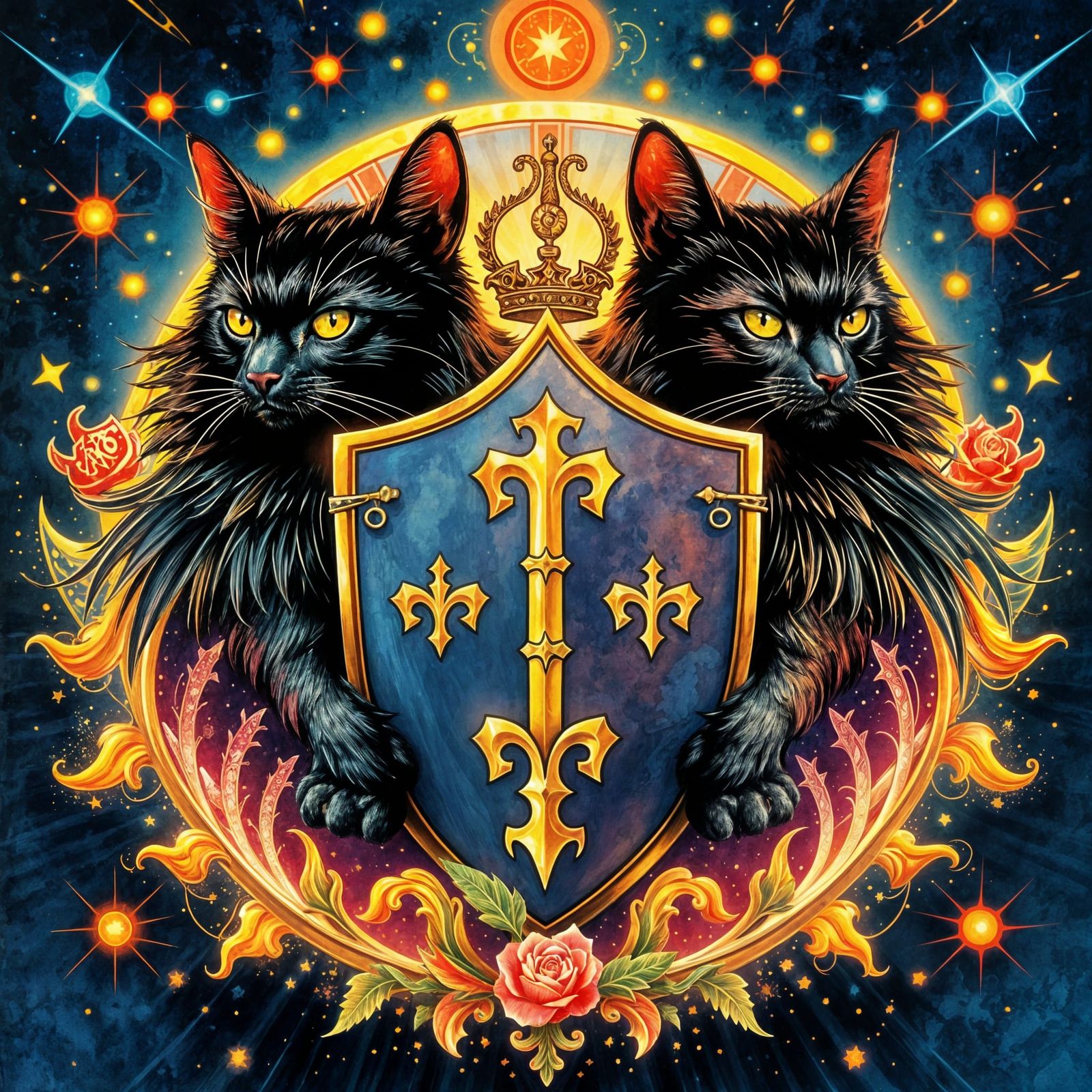 Cat Heraldry (Schnell) II - Medieval Heraldry Masterpiece wi...