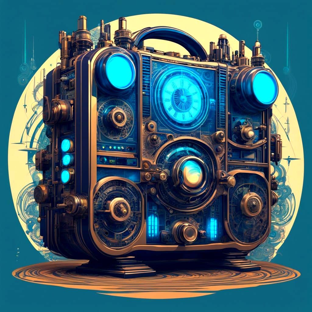 Futuristic radio with a vintage twist