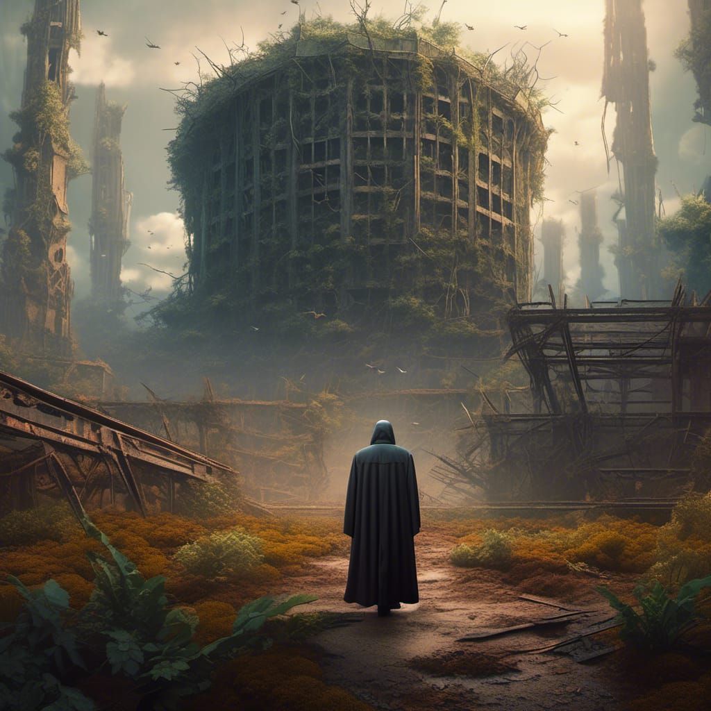 The Post-Apocalyptic Priest (CosmicConvergence) - AI Generated Artwork ...