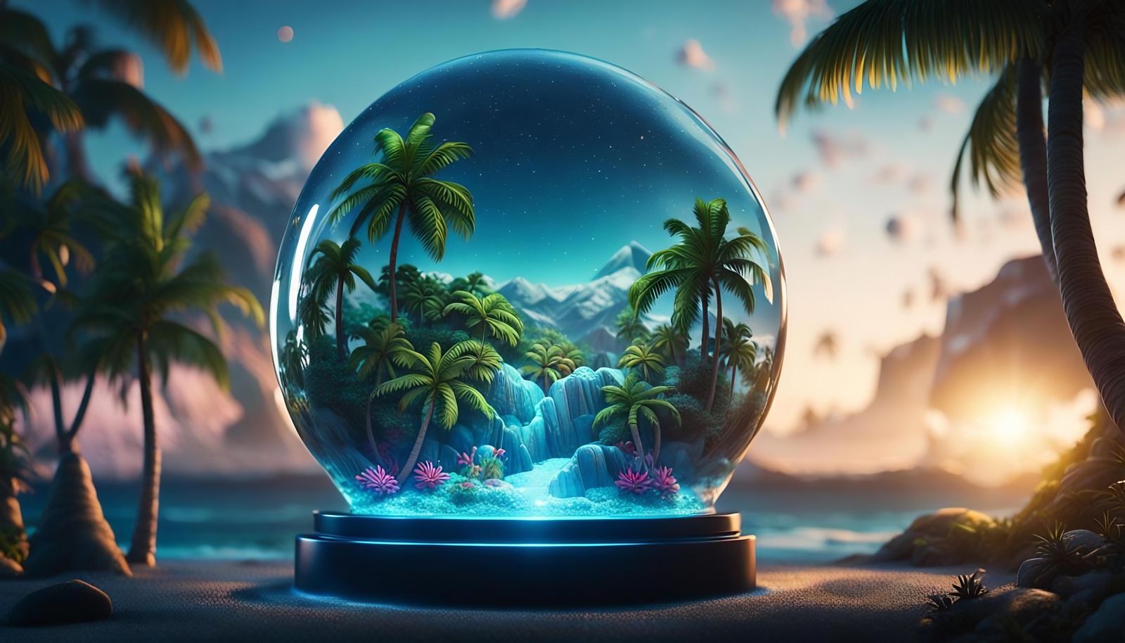 Tropical Snow - AI Generated Artwork - NightCafe Creator