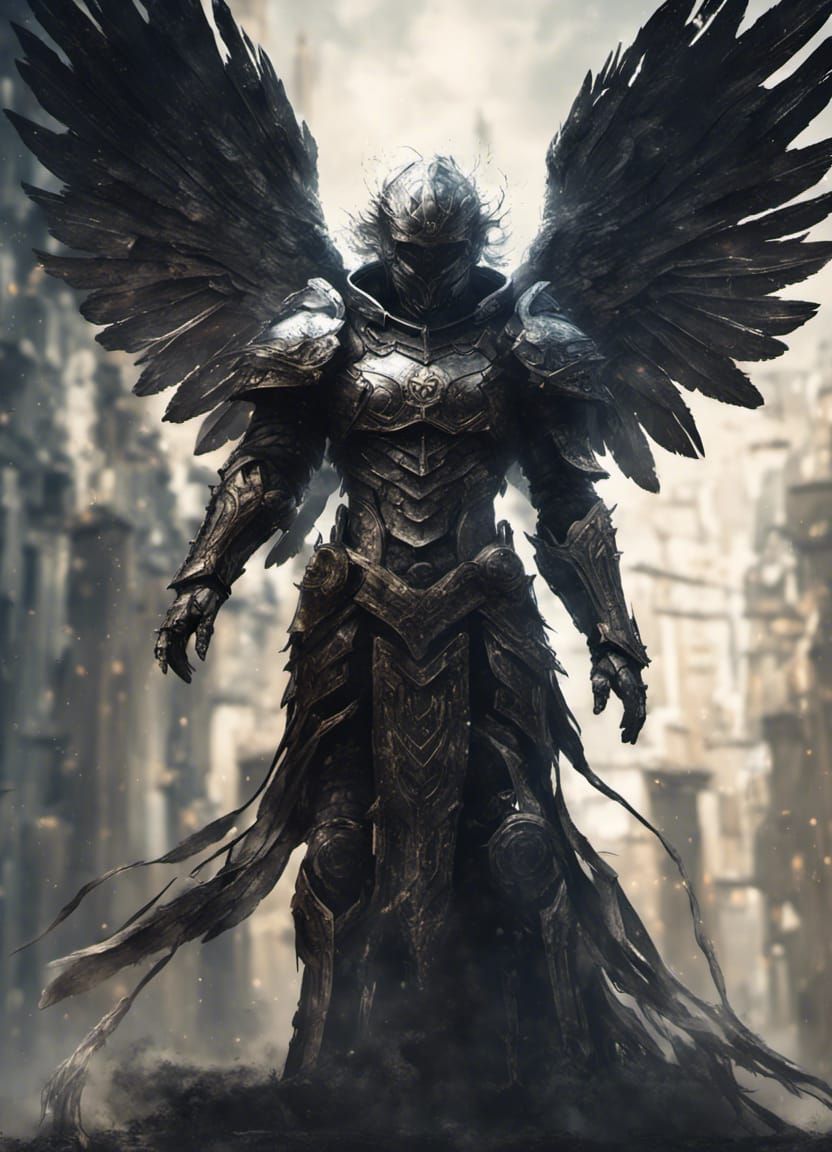 Shadow angel - AI Generated Artwork - NightCafe Creator