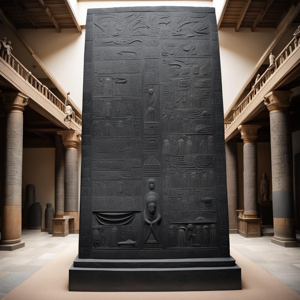 Dagon Monolith on Display - AI Generated Artwork - NightCafe Creator