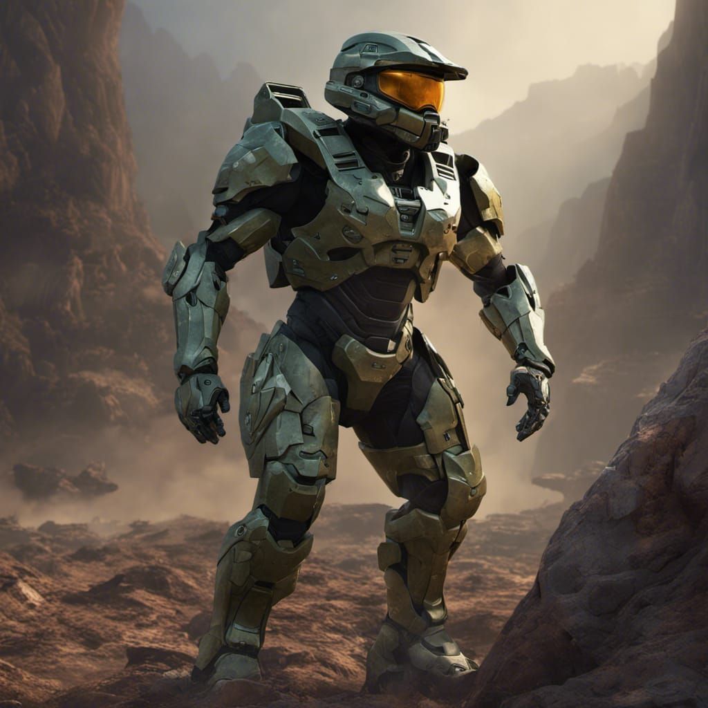 Master chief with no pants - AI Generated Artwork - NightCafe Creator