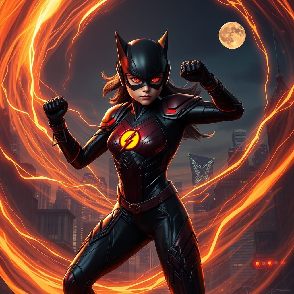 Gotham Goddess: Daughter of Flash and Catwoman in ... - AI Art