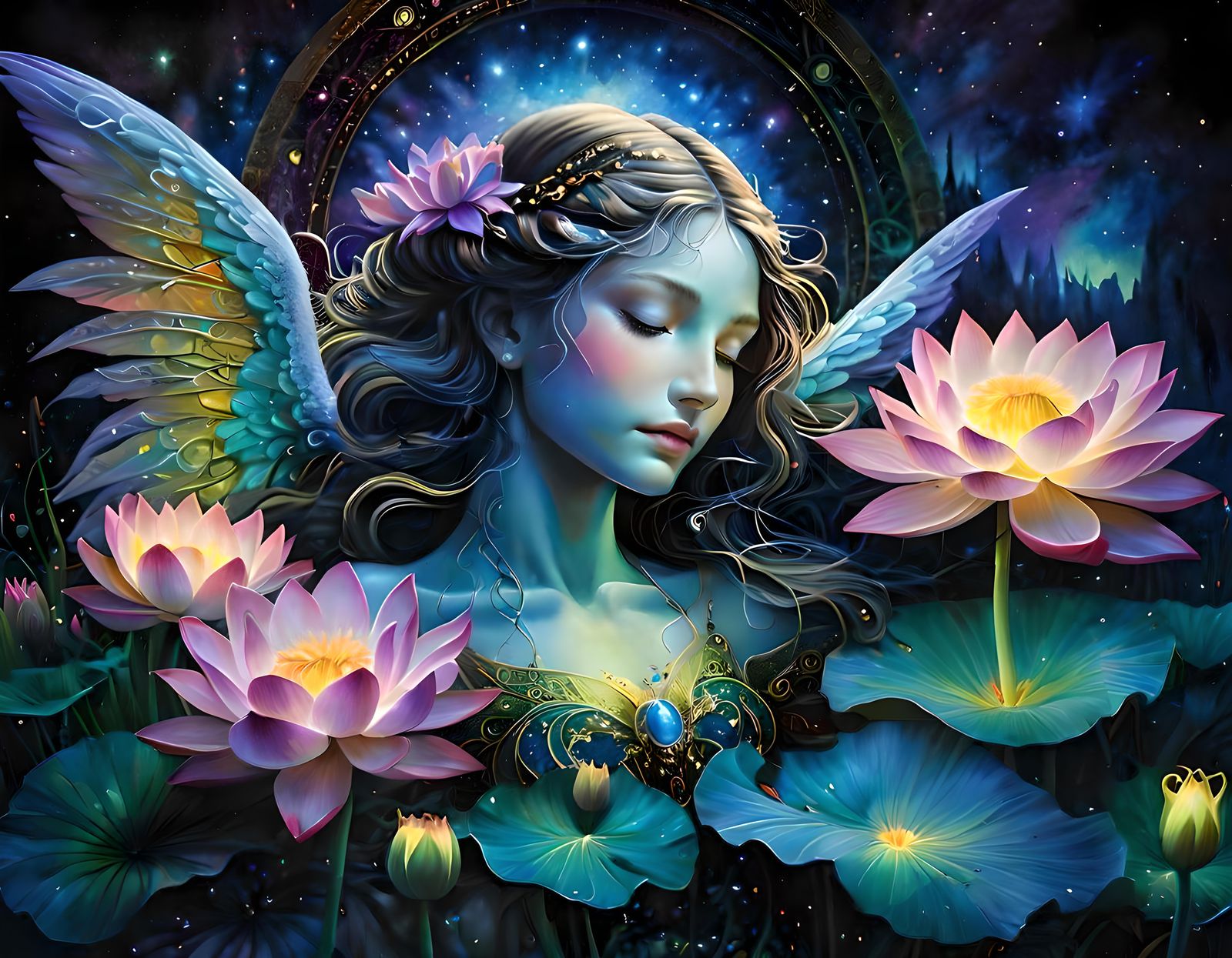 Angelic Profile - AI Generated Artwork - NightCafe Creator