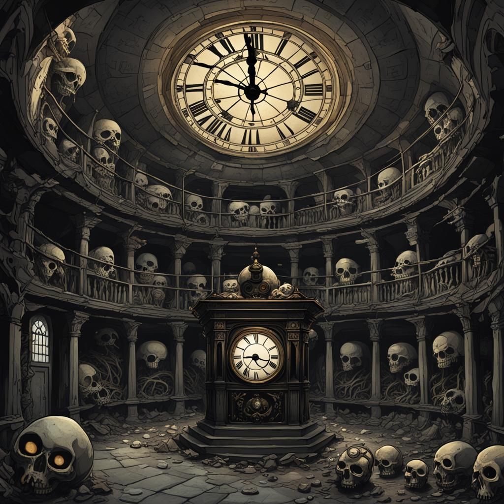 Clock room of End of all times - AI Generated Artwork - NightCafe Creator