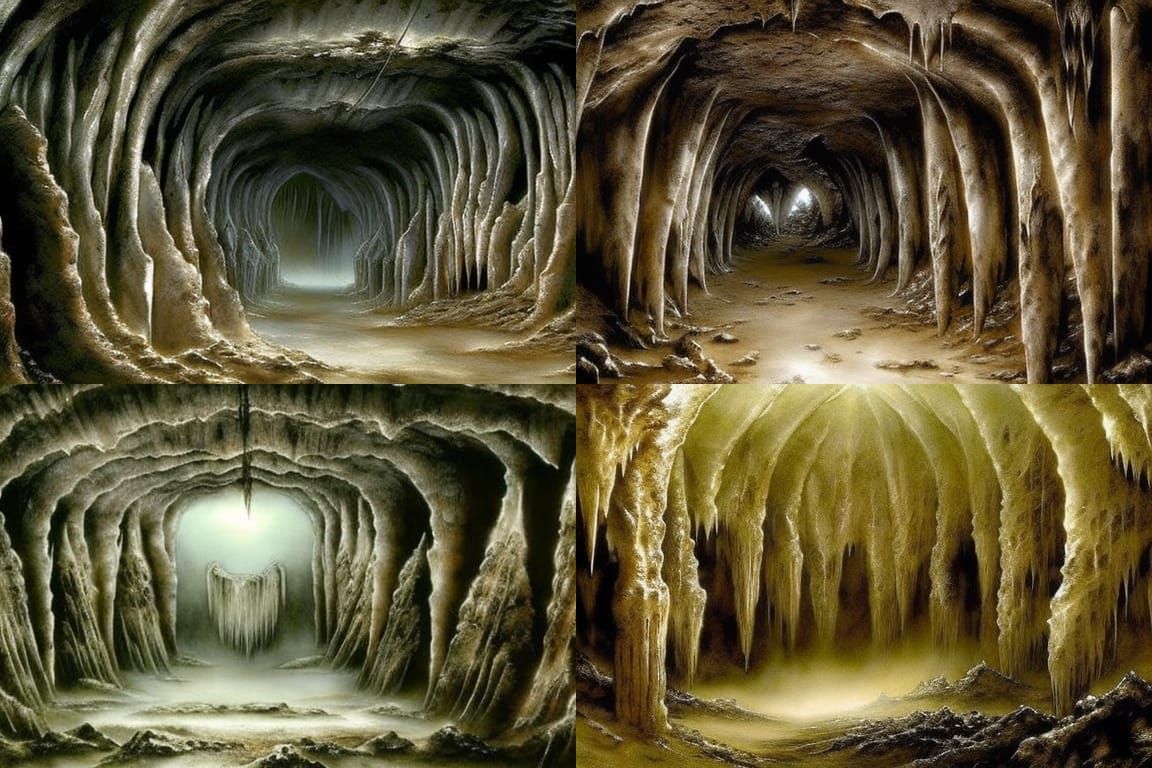 Kind of caves by Luis Royo 2 - AI Generated Artwork - NightCafe Creator