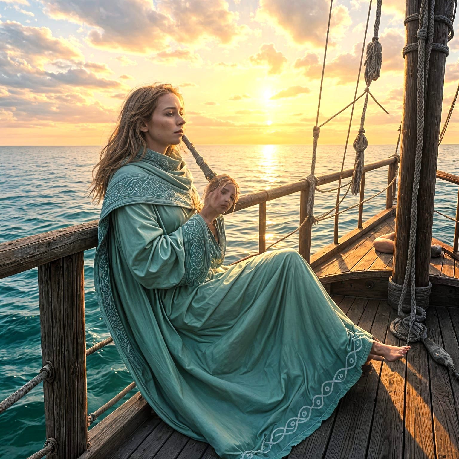 A vivid, atmospheric image that blends Celtic mythology with a modern ...