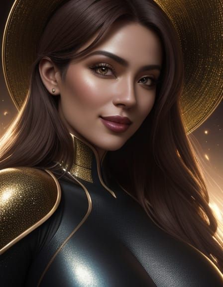 Hyper-realistic Portrayal of a mysterious Woman, Realistic facial ...