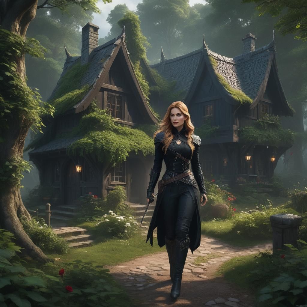Feyre outside the Weaver's cottage - AI Generated Artwork - NightCafe ...