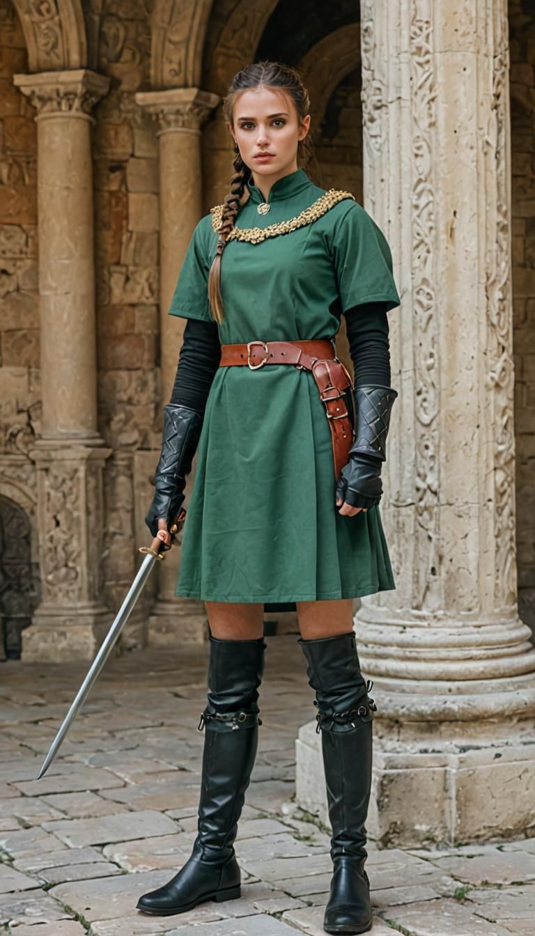 Fantasy medieval guardswoman - AI Generated Artwork - NightCafe Creator