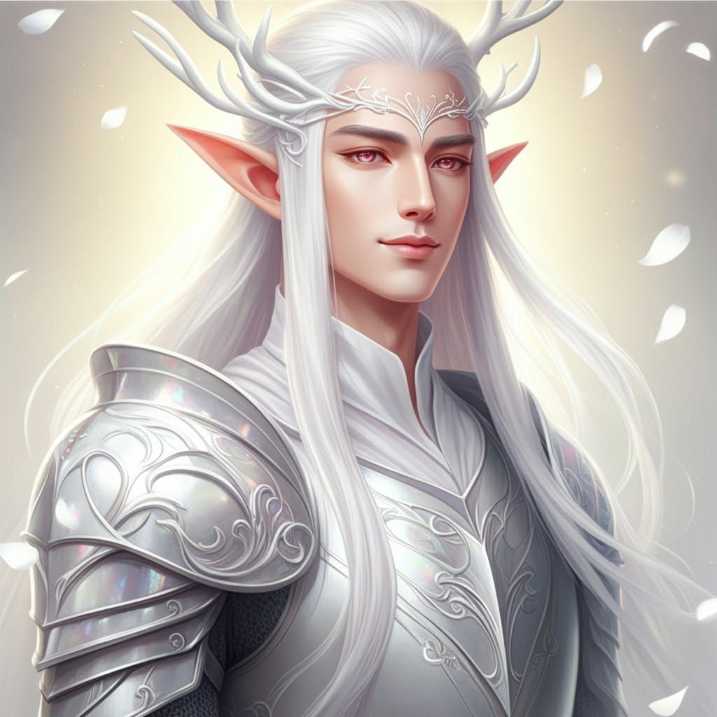 Silver Elf - Ethereal Elf God in Celestial Armor