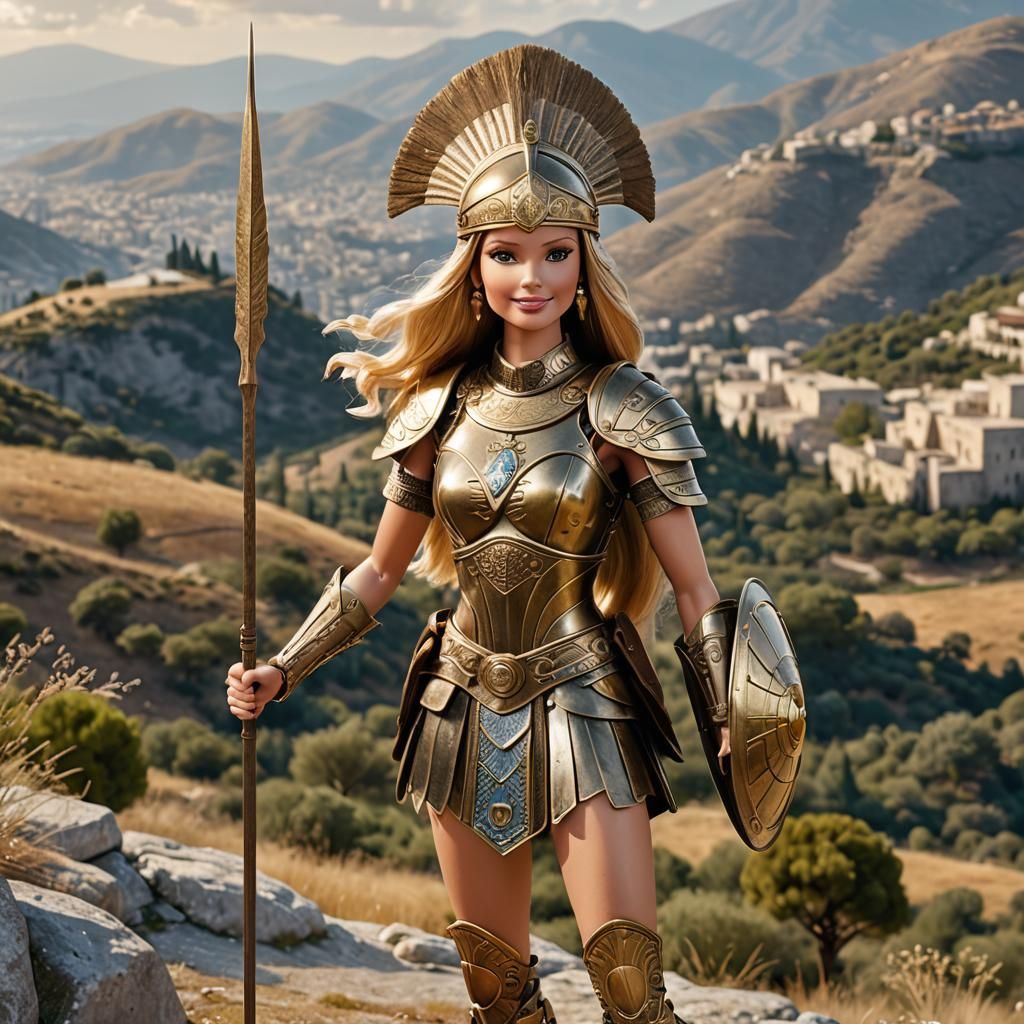Warrior Princess Barbie in Ancient Greece - AI Generated Artwork ...