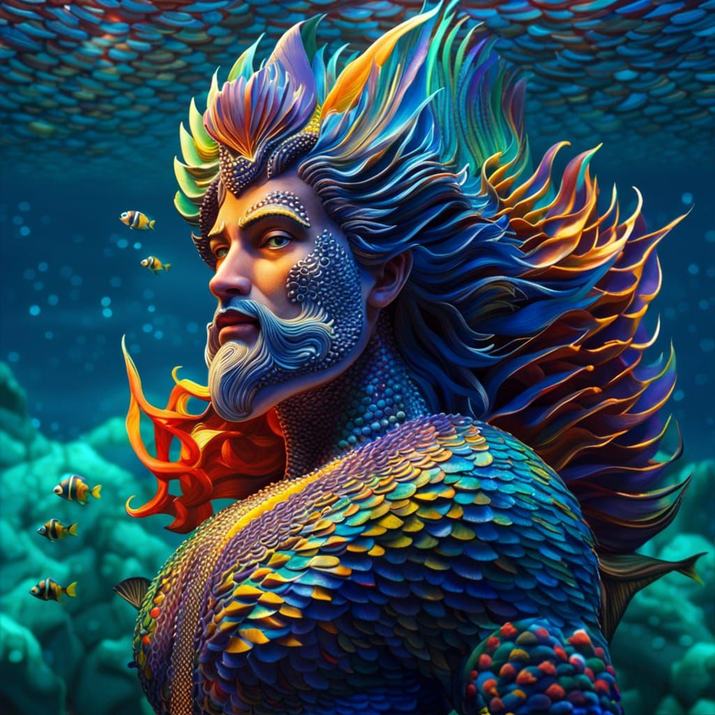 Portrait of a Merman - AI Generated Artwork - NightCafe Creator