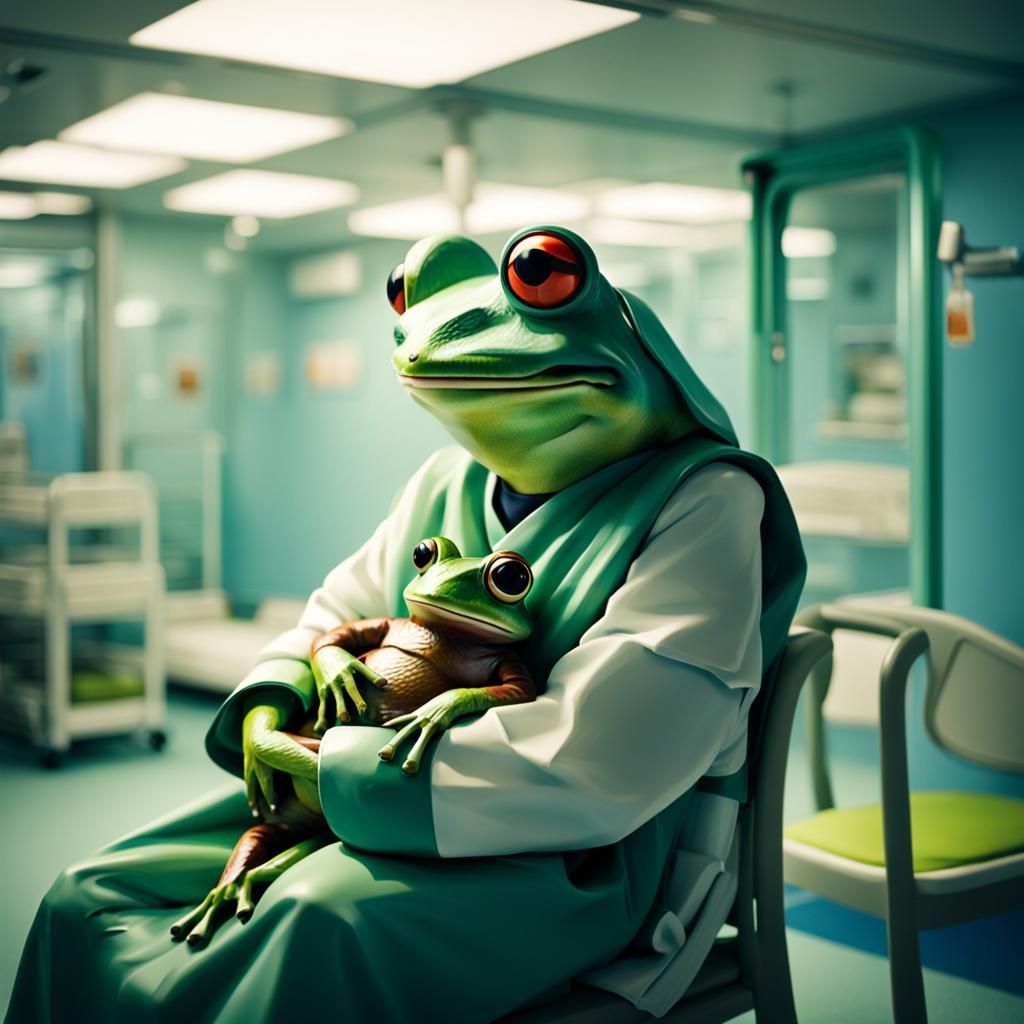 Frog nurse - AI Generated Artwork - NightCafe Creator