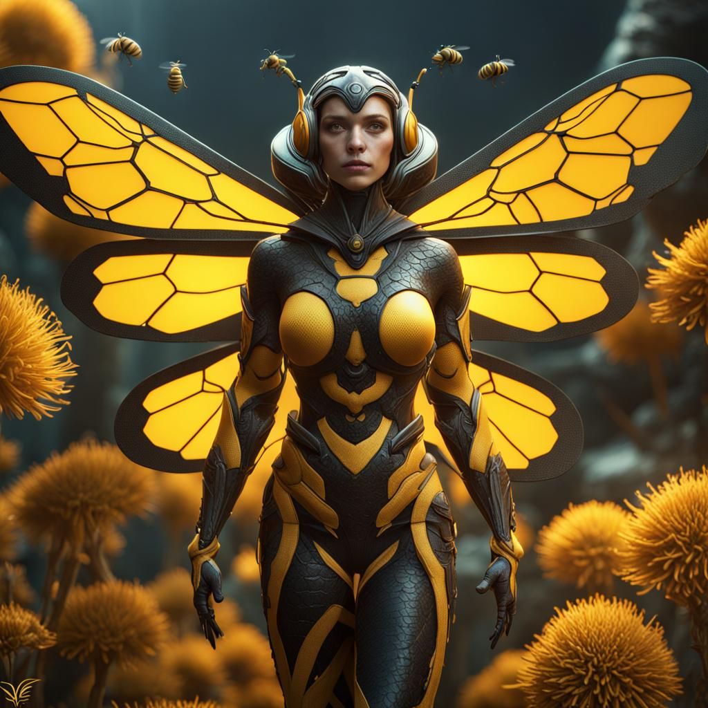 Bee-woman - AI Generated Artwork - NightCafe Creator