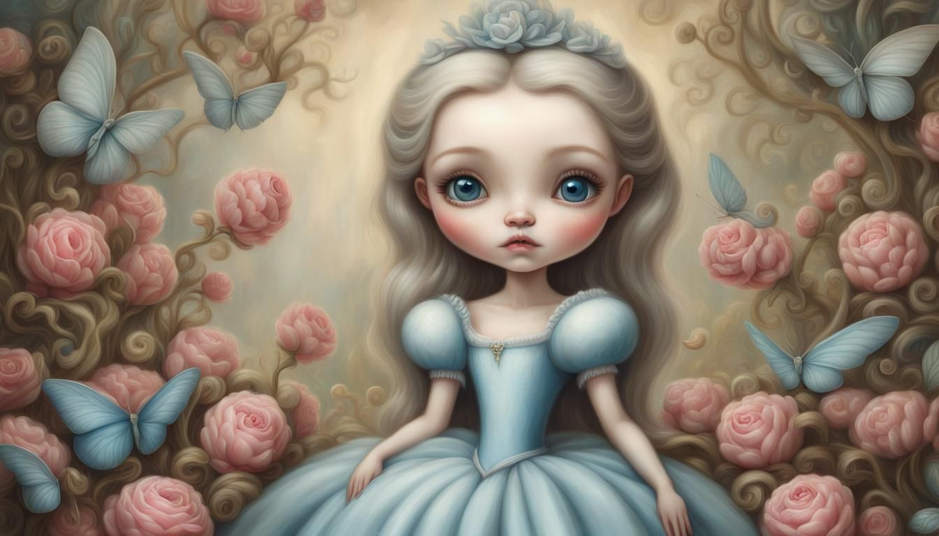 Cinderella by mark ryden complex composition, detailed oil painting ...