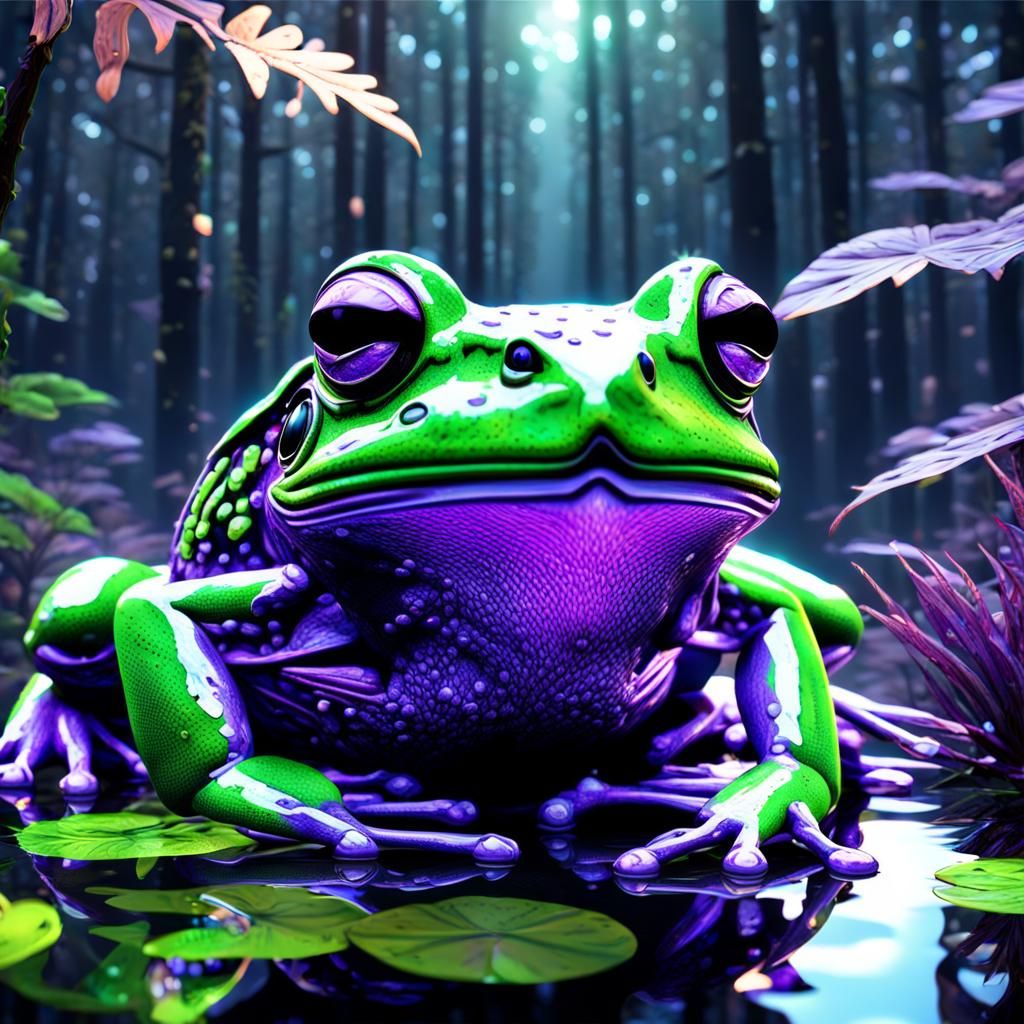 Bioluminescent Toad - AI Generated Artwork - NightCafe Creator