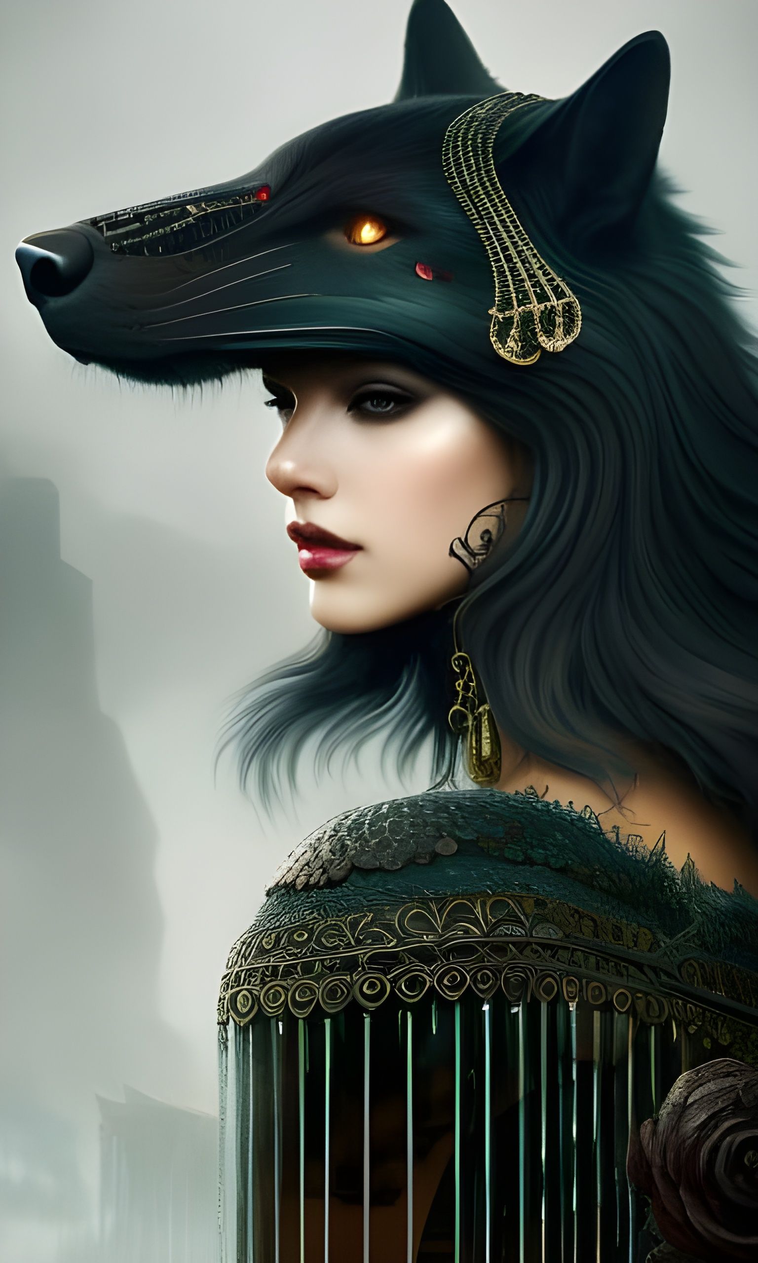Wolf Queen… II - AI Generated Artwork - NightCafe Creator