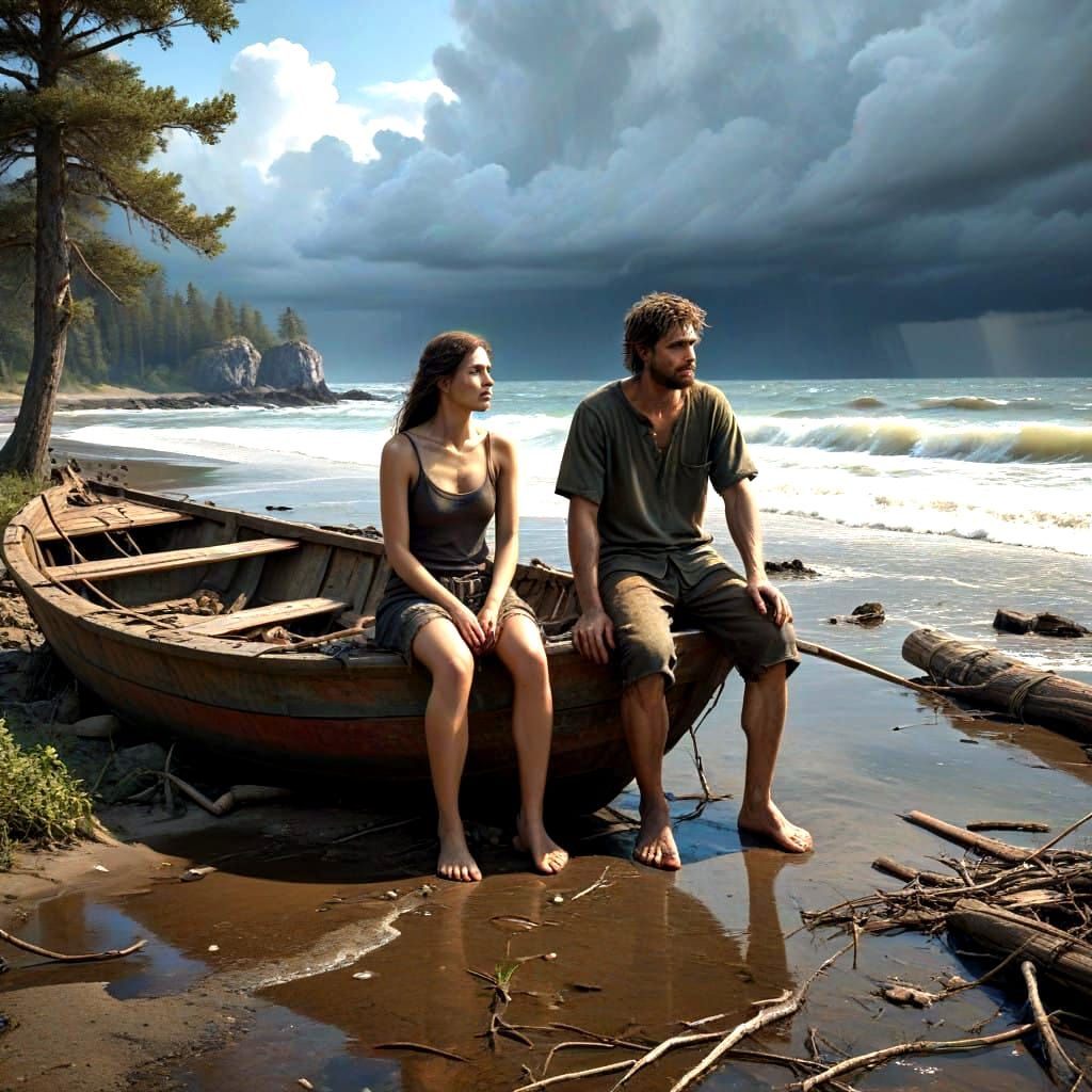 Stranded - Stranded Couple Seeks Escape on Deserted Island