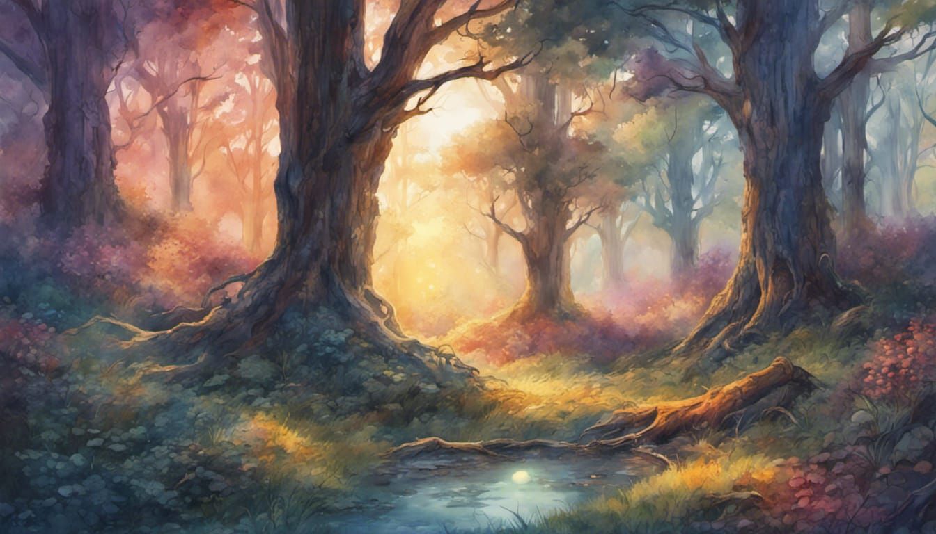 An enchanting forest glade - AI Generated Artwork - NightCafe Creator