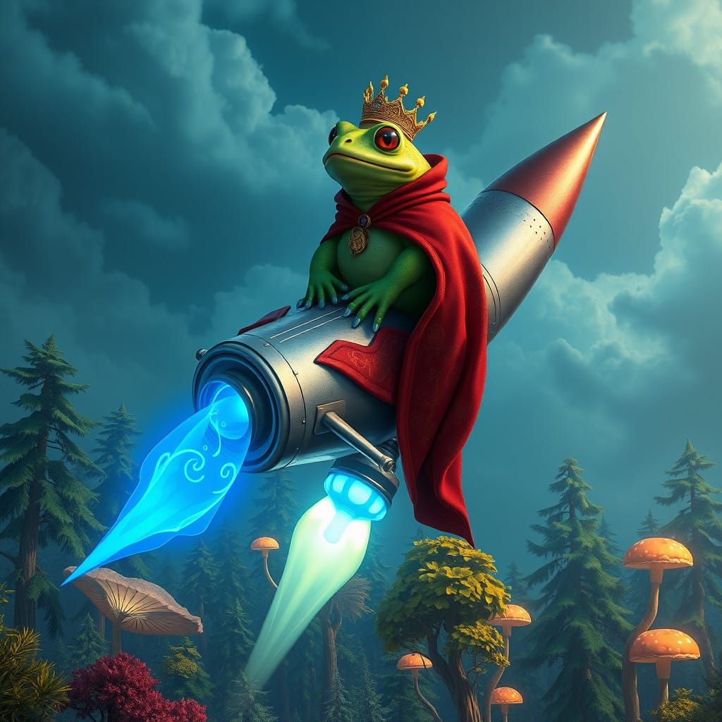 Missile + Toad - Regal Toad Soars Through Fantasy Forest on ...