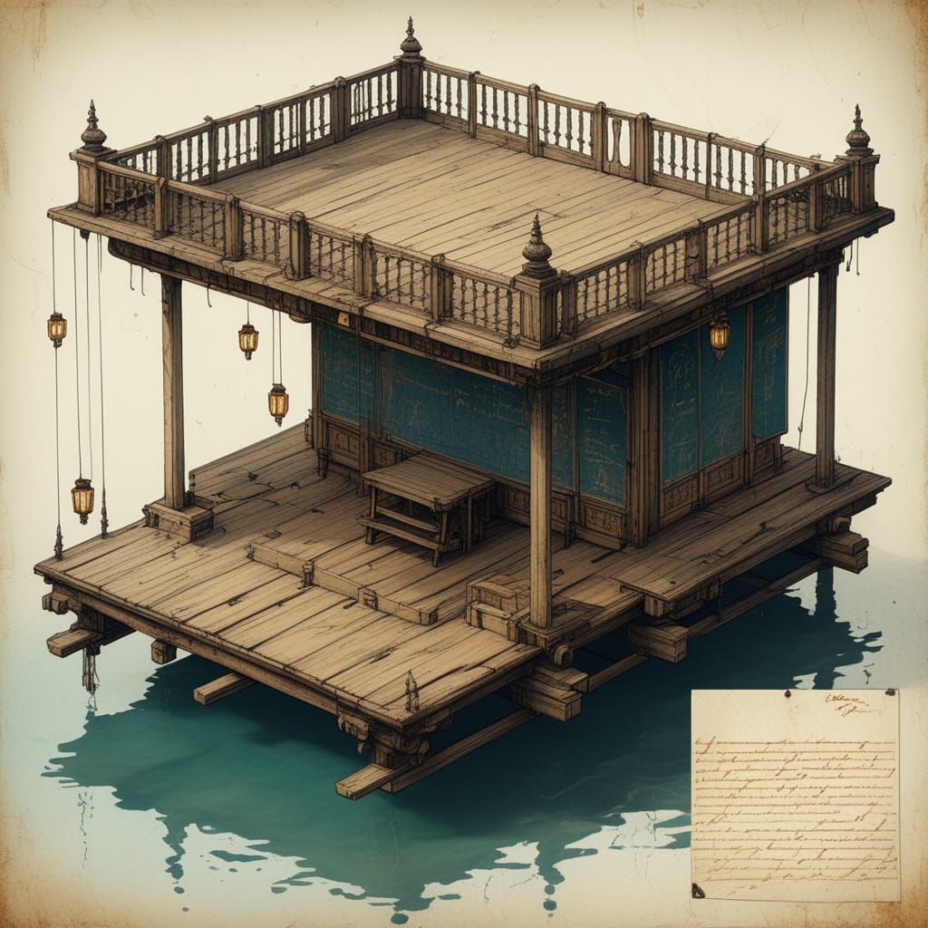 Renaissance-Style Design for a Floating Theater Pl... - AI Art