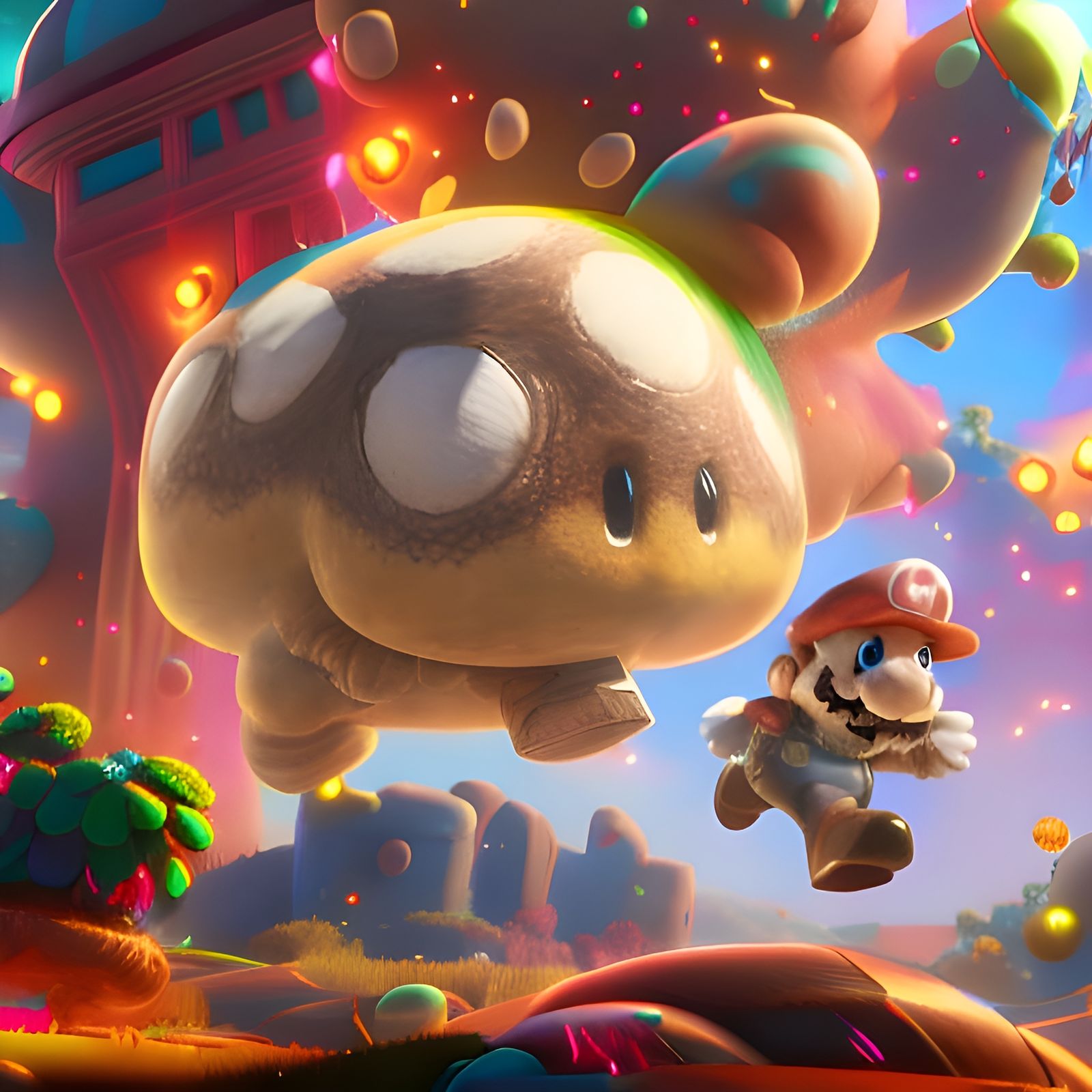 Giant Mushroom Goomba! - AI Generated Artwork - NightCafe Creator