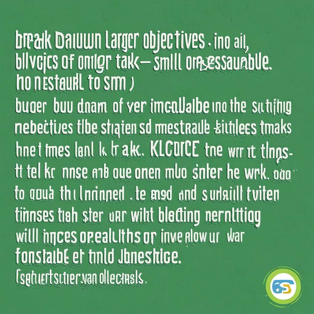 Breaking Down Big Goals into Manageable Chunks - AI Art