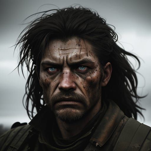 This is what war turns you into - Battle-Scarred Soldier in ...