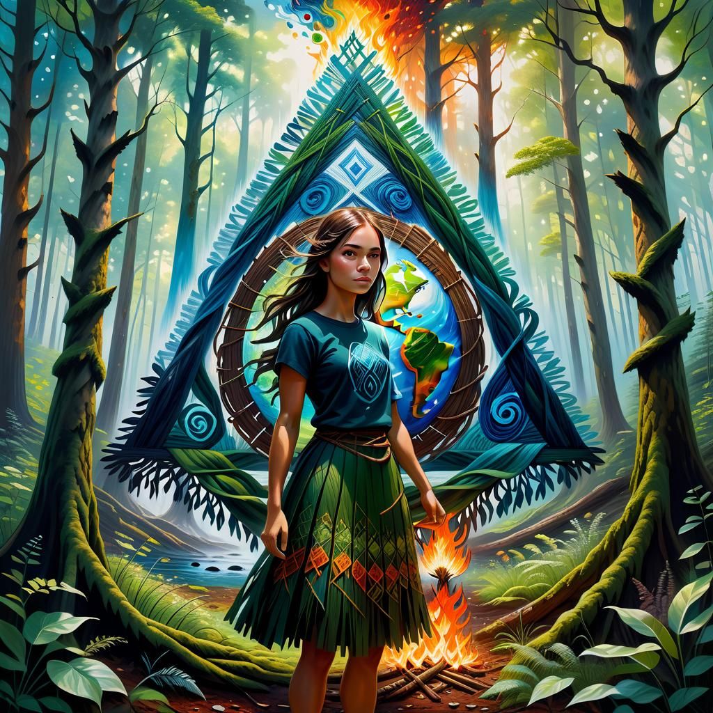 Weaver of Elemental Tapestries - AI Generated Artwork - NightCafe Creator