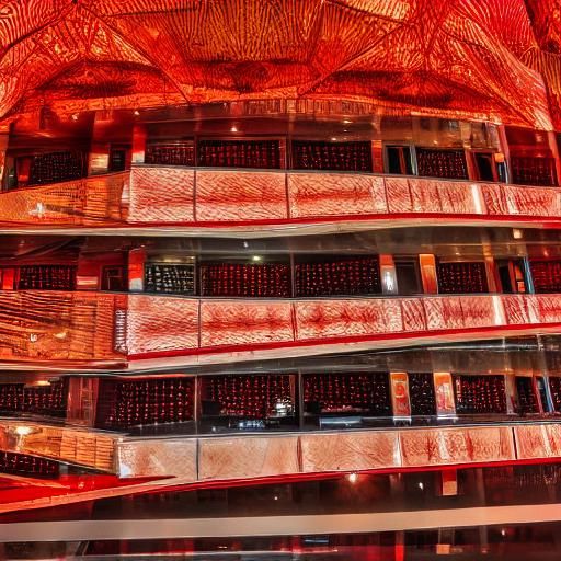 nightclub inspired patterns reflecting a soft dim red - AI Generated ...