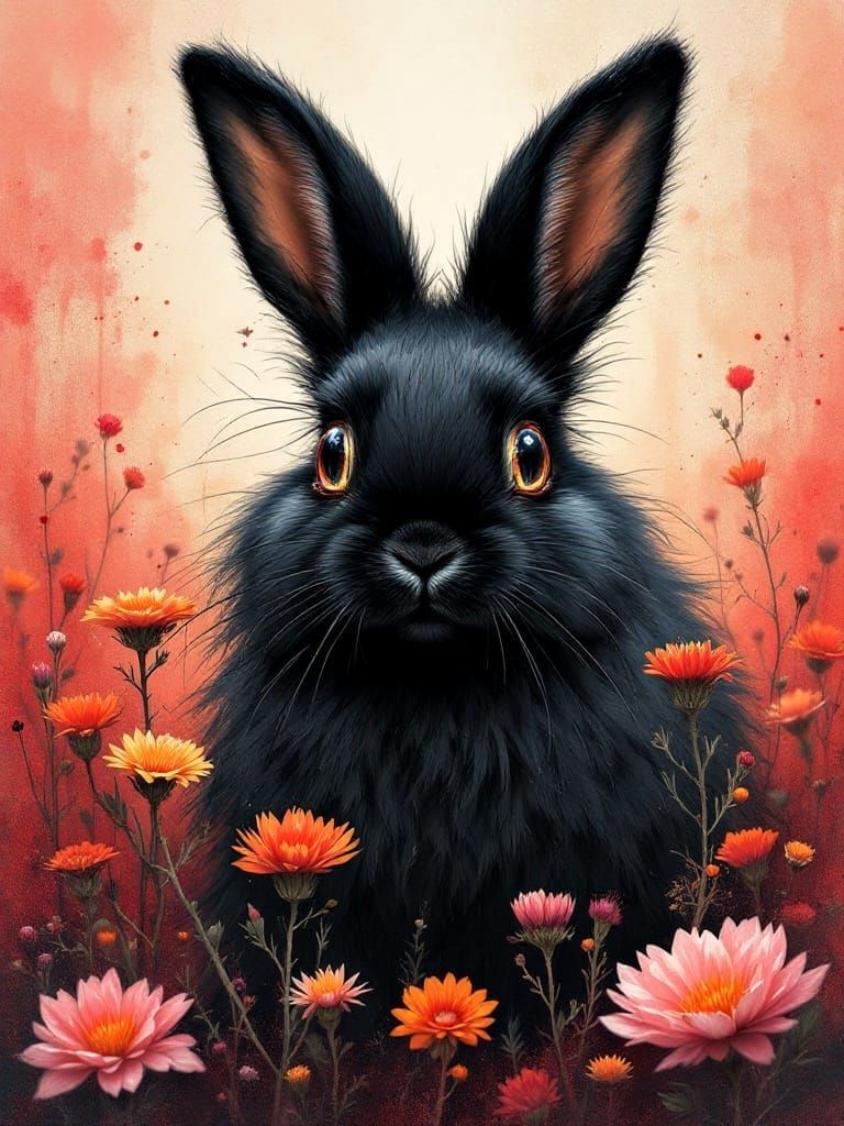 Melanistic rabbit - Melanistic rabbit