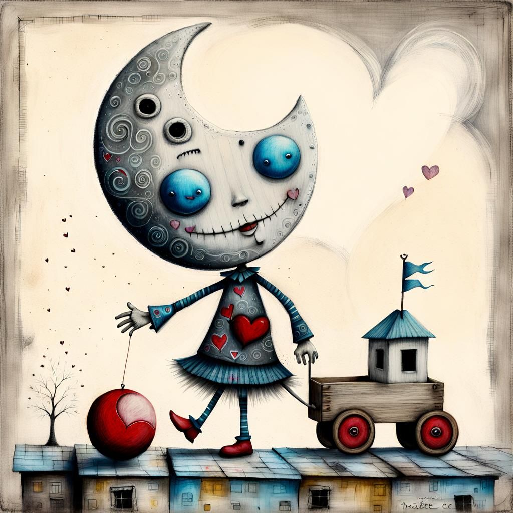 Moonhead - AI Generated Artwork - NightCafe Creator