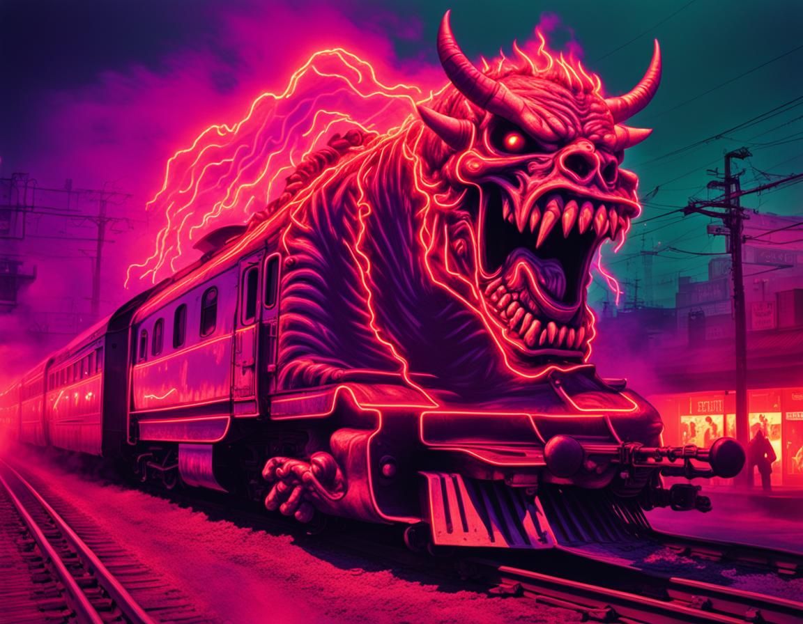 Hell Train II - AI Generated Artwork - NightCafe Creator
