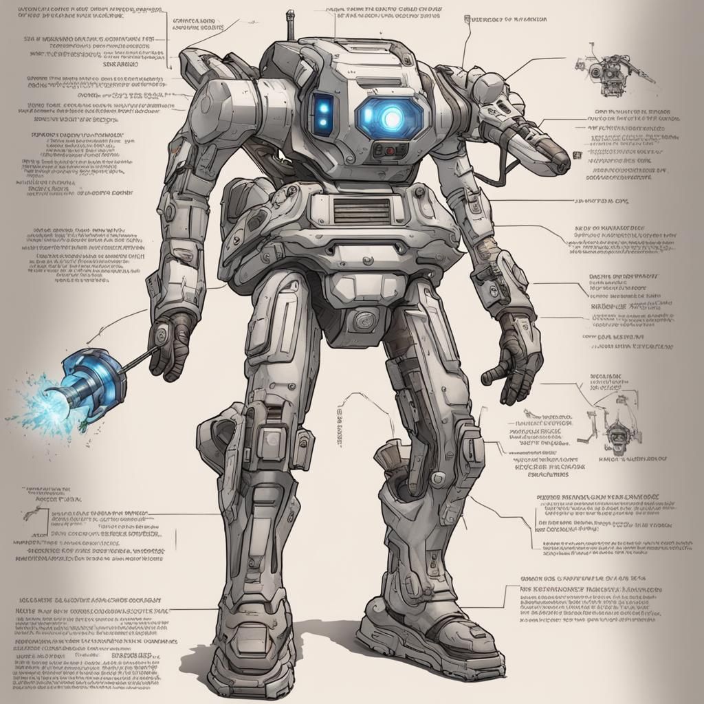 Mecha Exosuit - 0MEGAZER0 V.3 - Flying Mecha Exosuit with Pl...