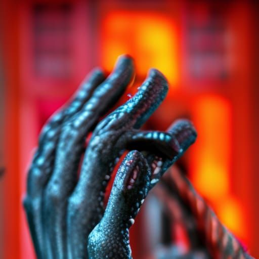 Long Fingers Coming Through the Grates to Get the meats - AI Generated ...